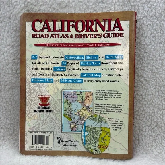 Thomas Bros. | Other | Thomas Bros Maps California Road Atlas Drivers ...